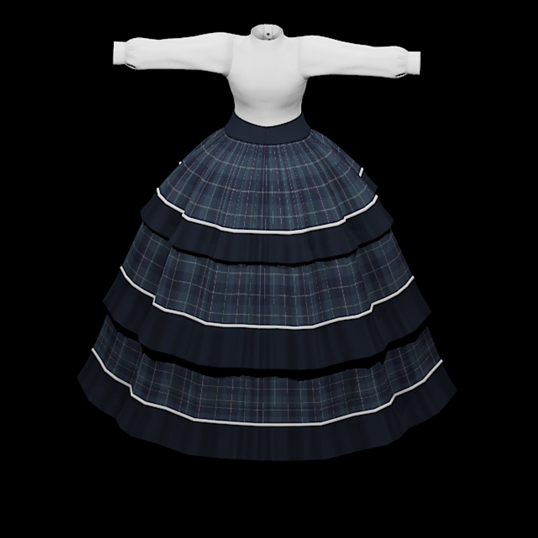 Crinoline Dress 3D Model - TurboSquid 1428339