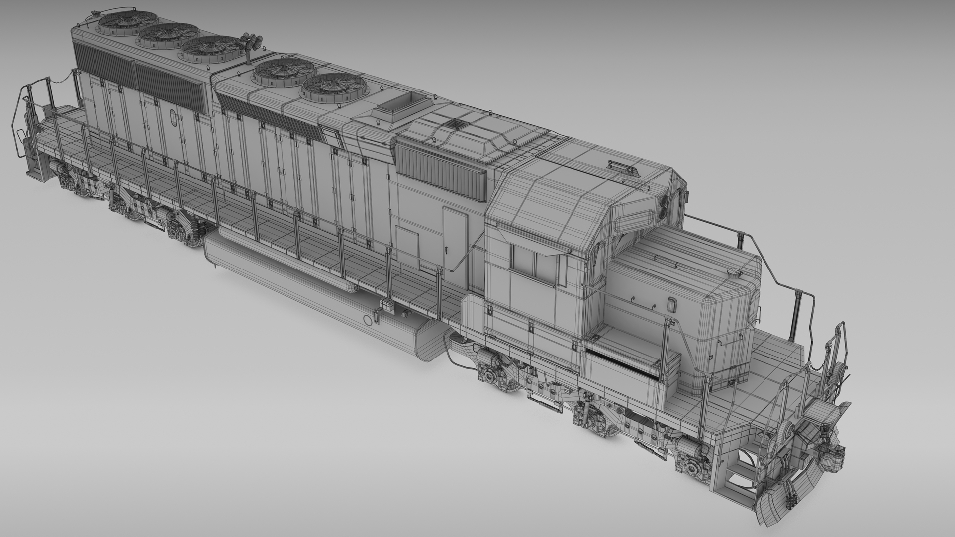 3D locomotive sd40-2 kcs sd40 model - TurboSquid 1567990