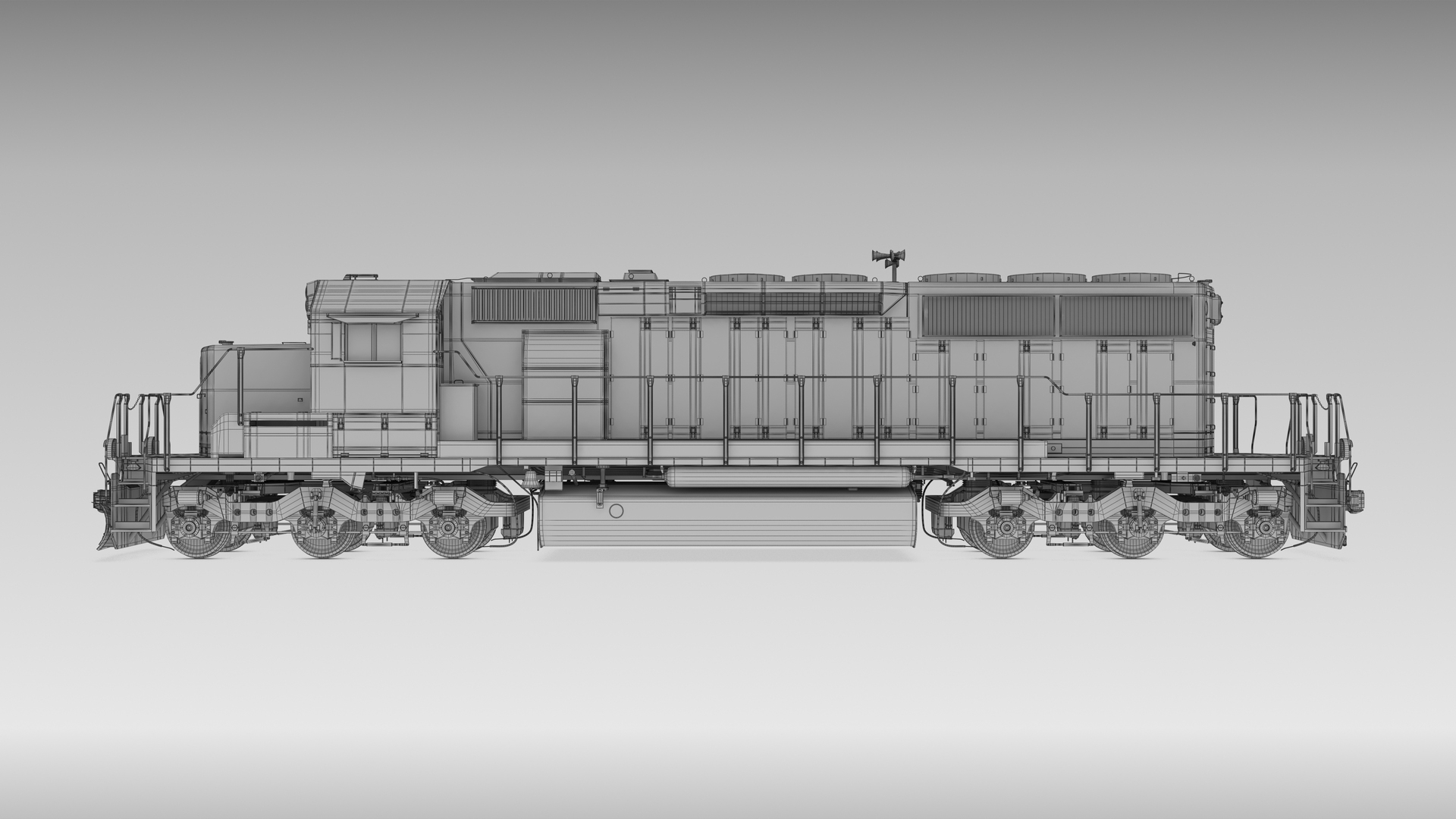 3D locomotive sd40-2 kcs sd40 model - TurboSquid 1567990