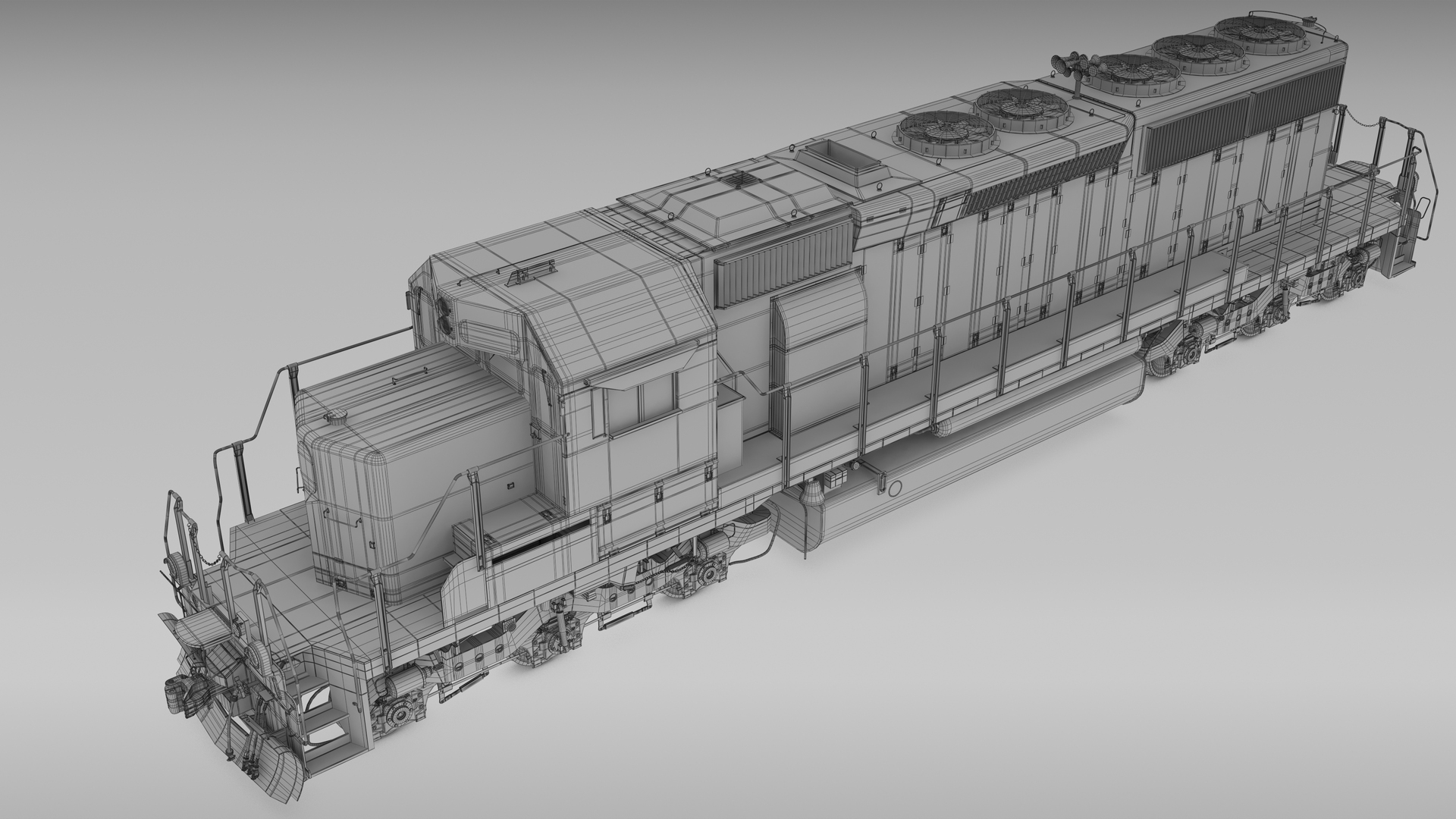 3D locomotive sd40-2 kcs sd40 model - TurboSquid 1567990