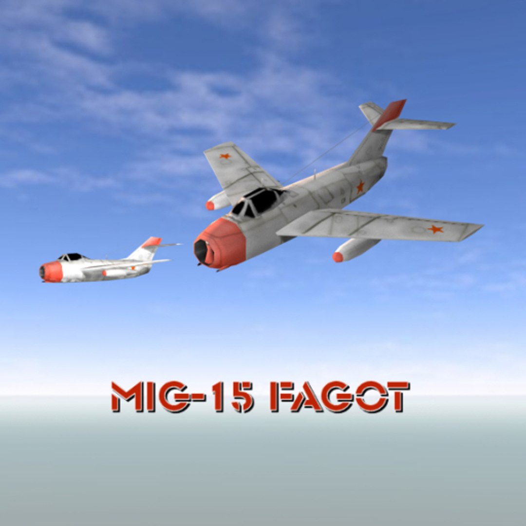 3dsmax Cold Fighter Mig-15s