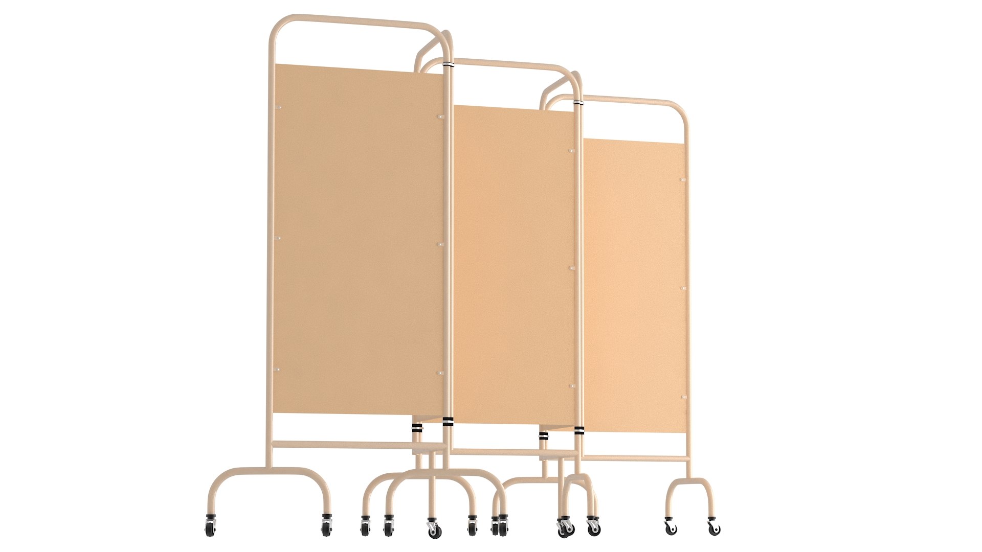 3D Mobile Folding Hospital Privacy Screen 01 - TurboSquid 2135689