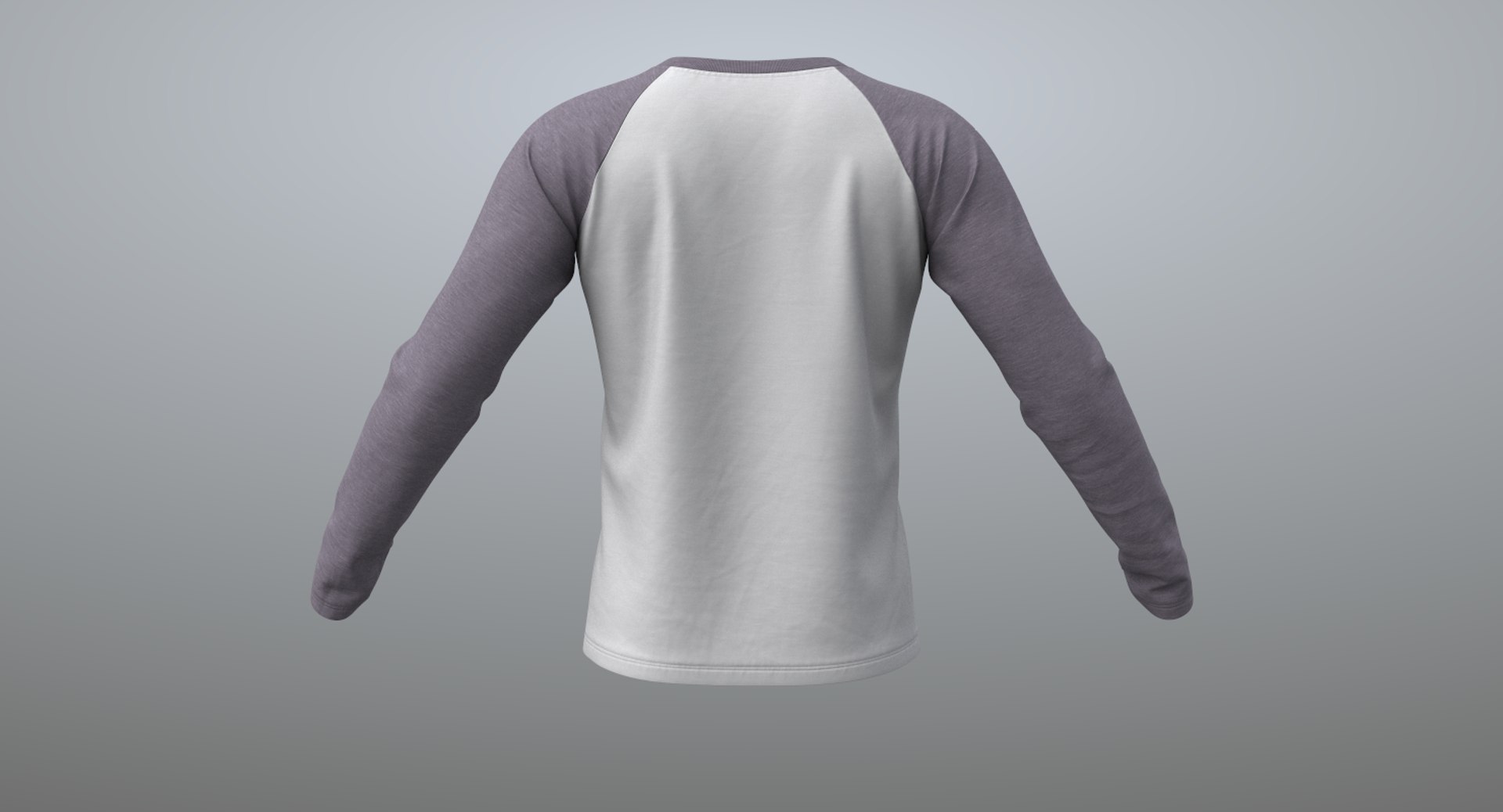 Realistic raglan t-shirt long 3D model - TurboSquid 1368642