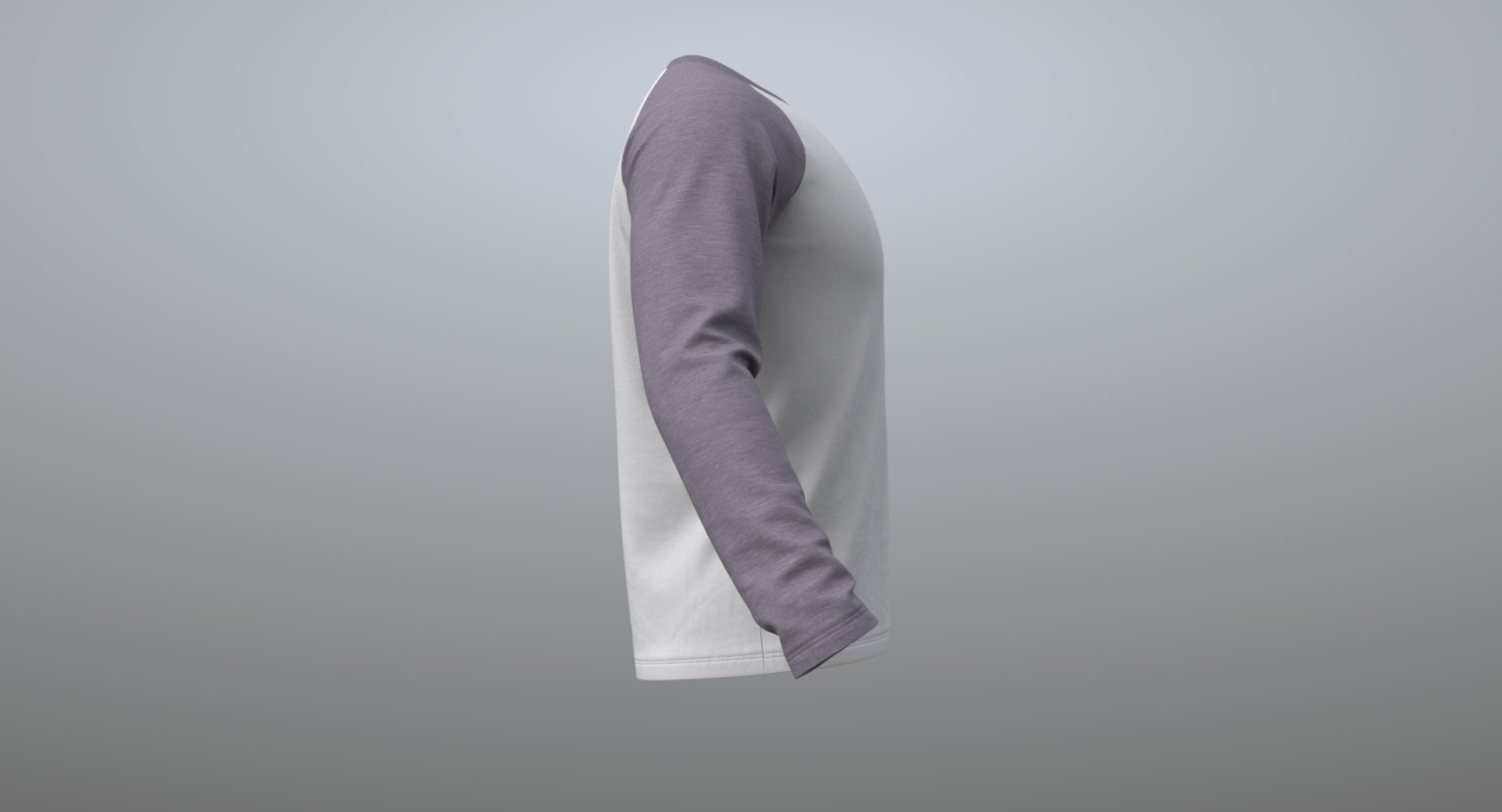 Realistic raglan t-shirt long 3D model - TurboSquid 1368642