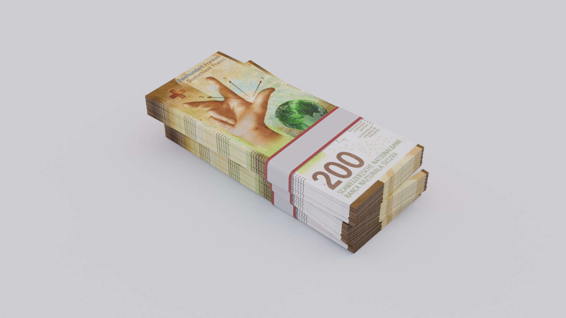 200 Swiss Franc CHF Currency 3D Model - TurboSquid 2374438