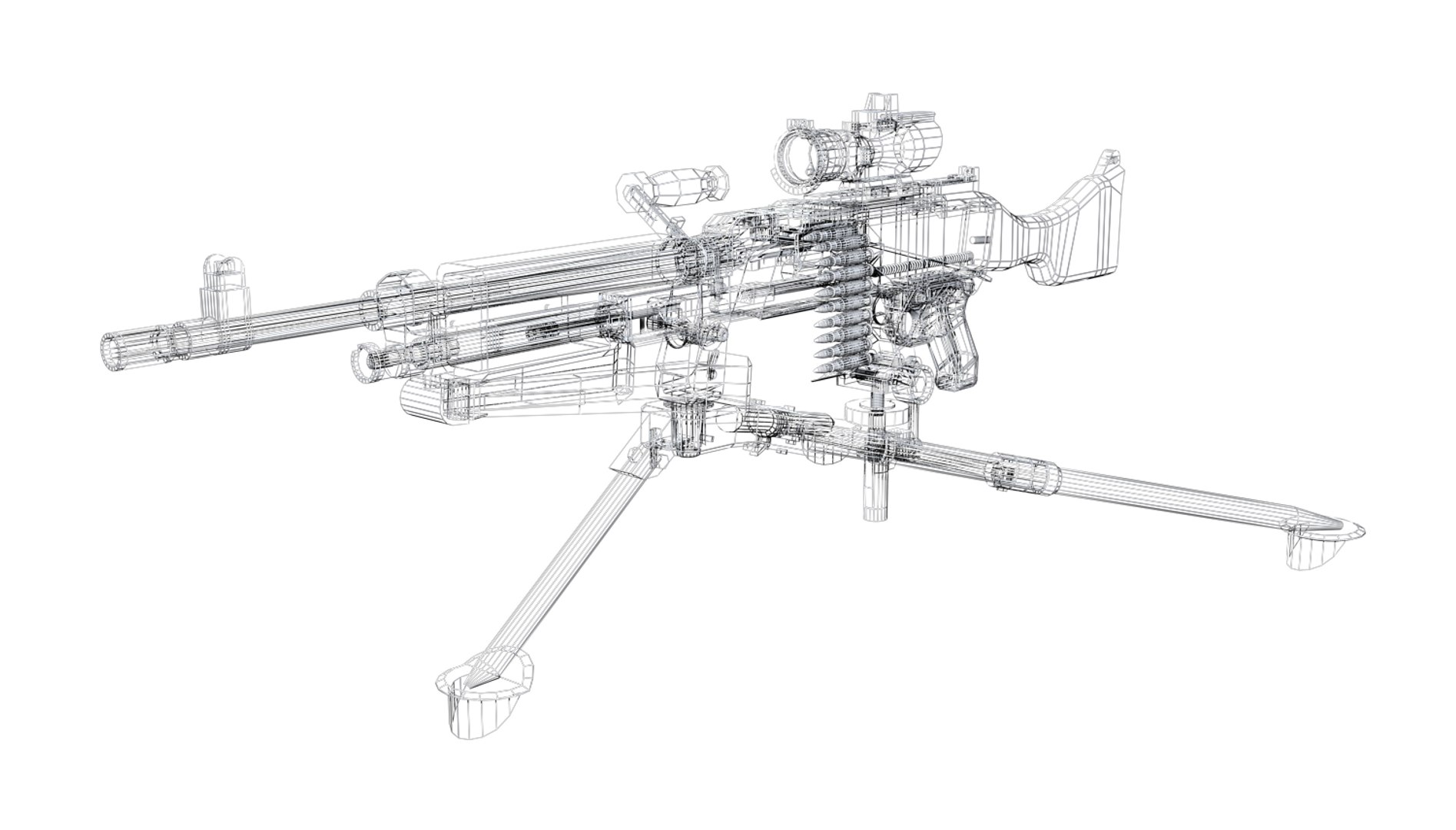 3D M240b Machine Gun - TurboSquid 1350167