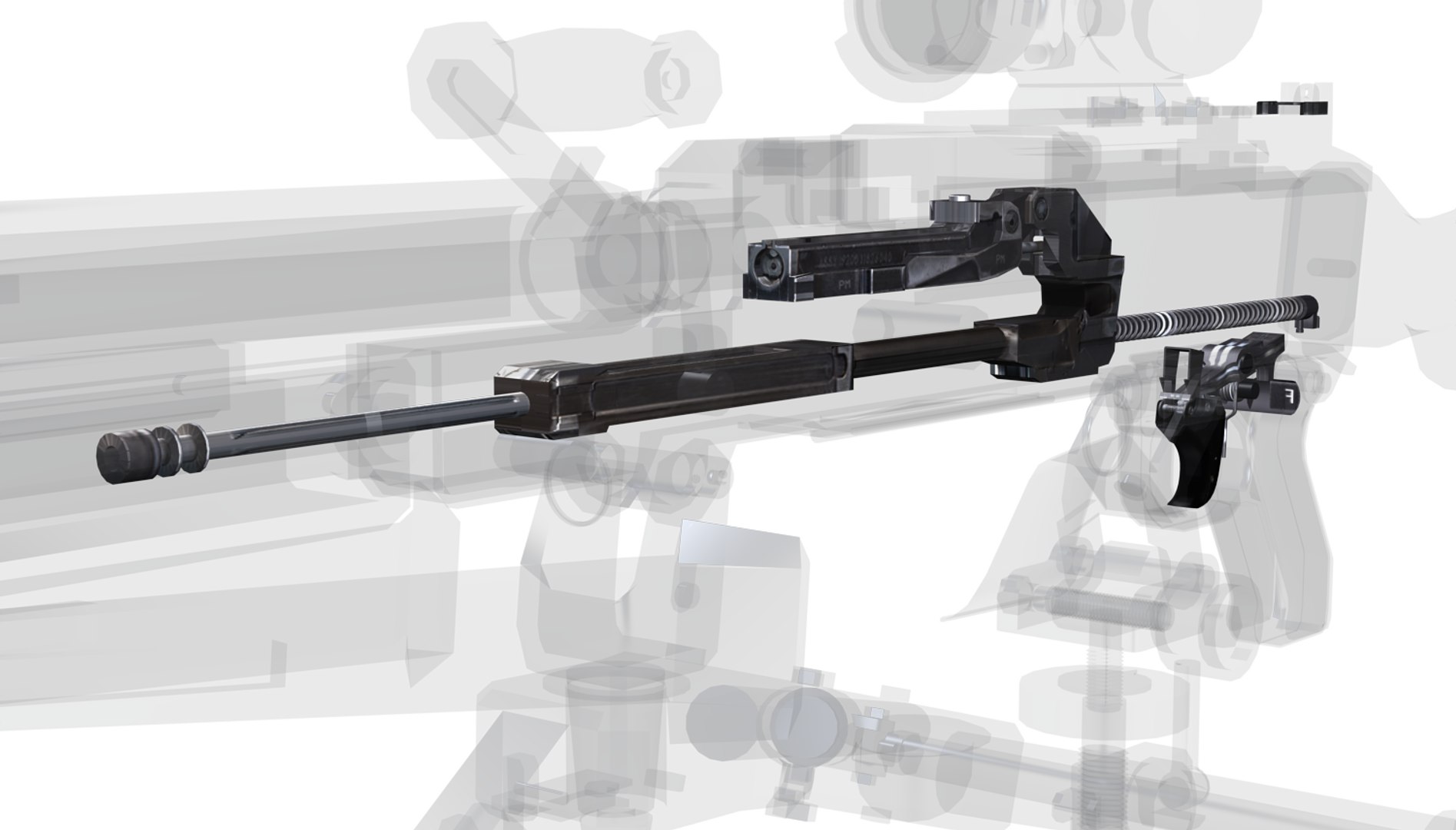 3D M240b Machine Gun - TurboSquid 1350167