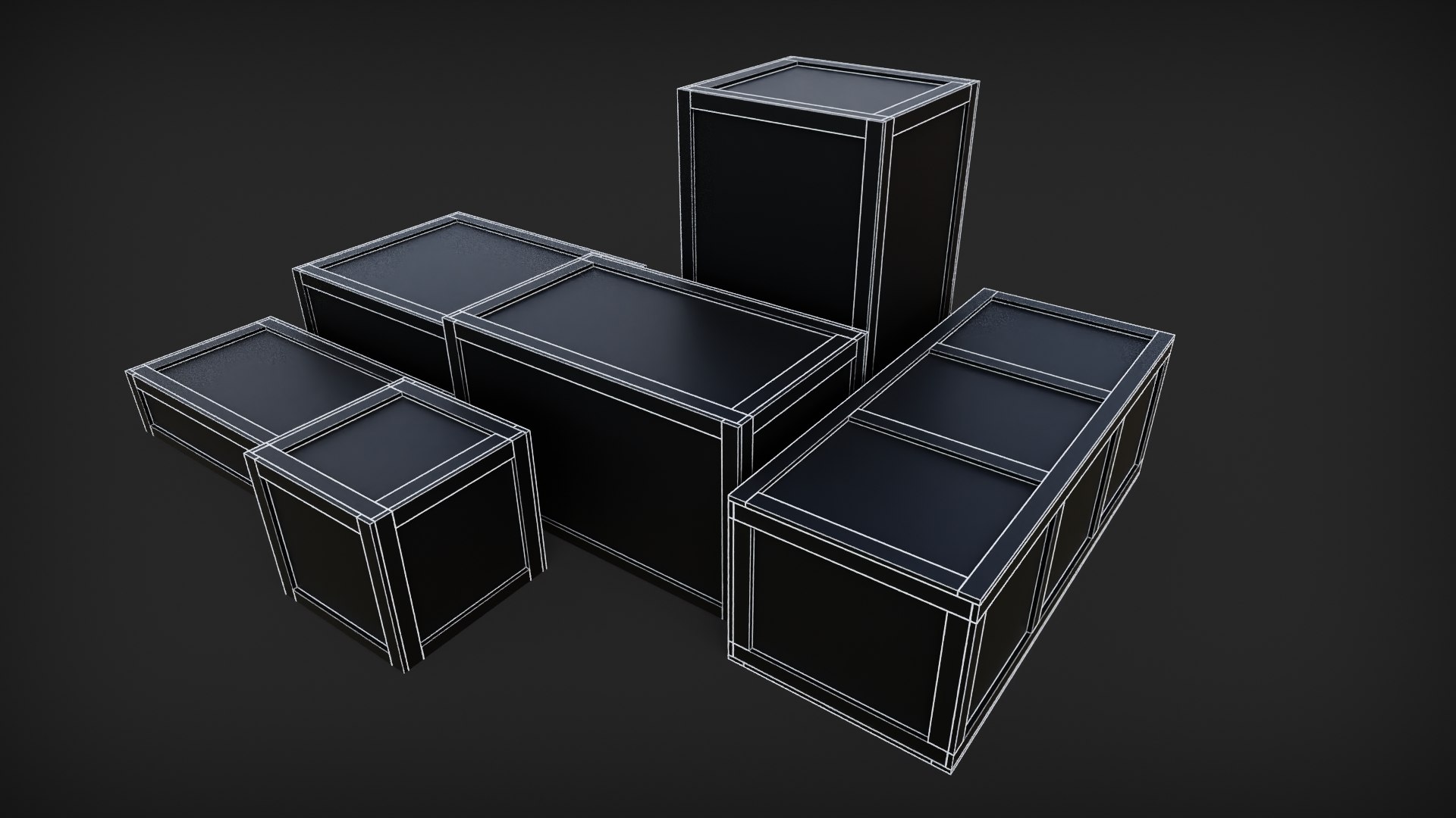 3D Shipping Cargo Boxes Model - TurboSquid 2144908