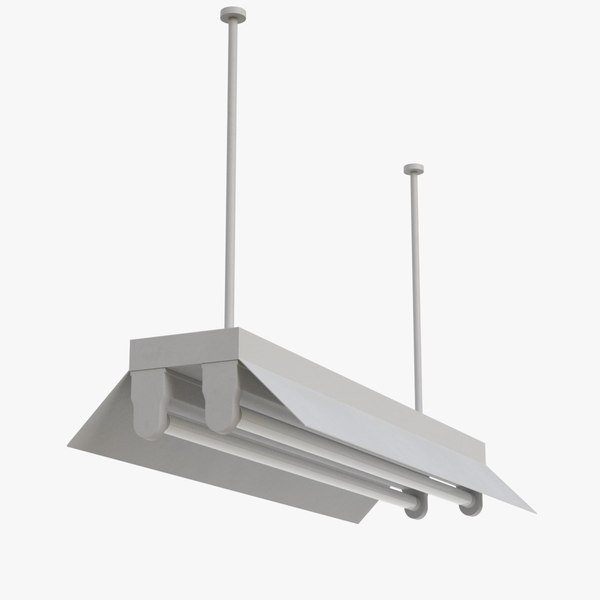 3D double neon ceiling lamp model - TurboSquid 1559467