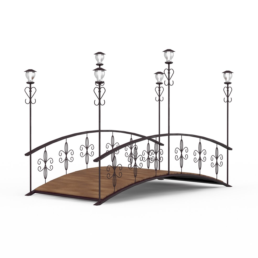 3dsmax wooden bridge lanterns