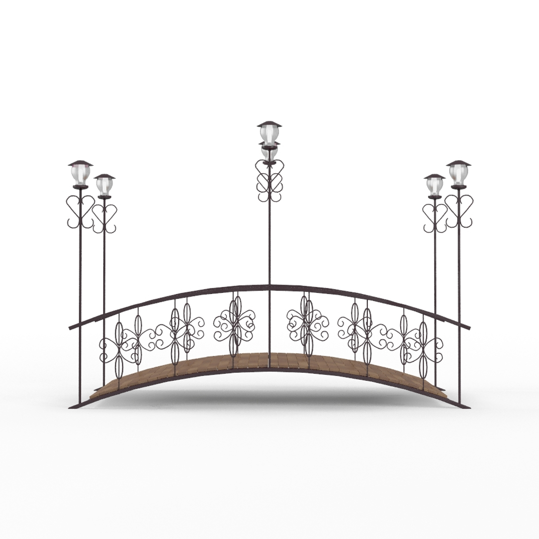 3dsmax wooden bridge lanterns