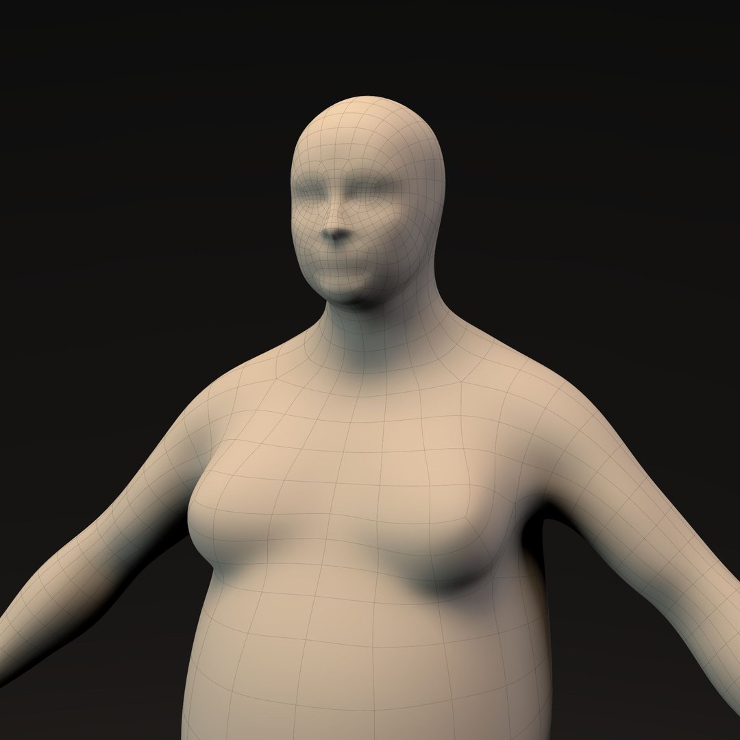 3D Obese Woman Basemesh Model - TurboSquid 2287990