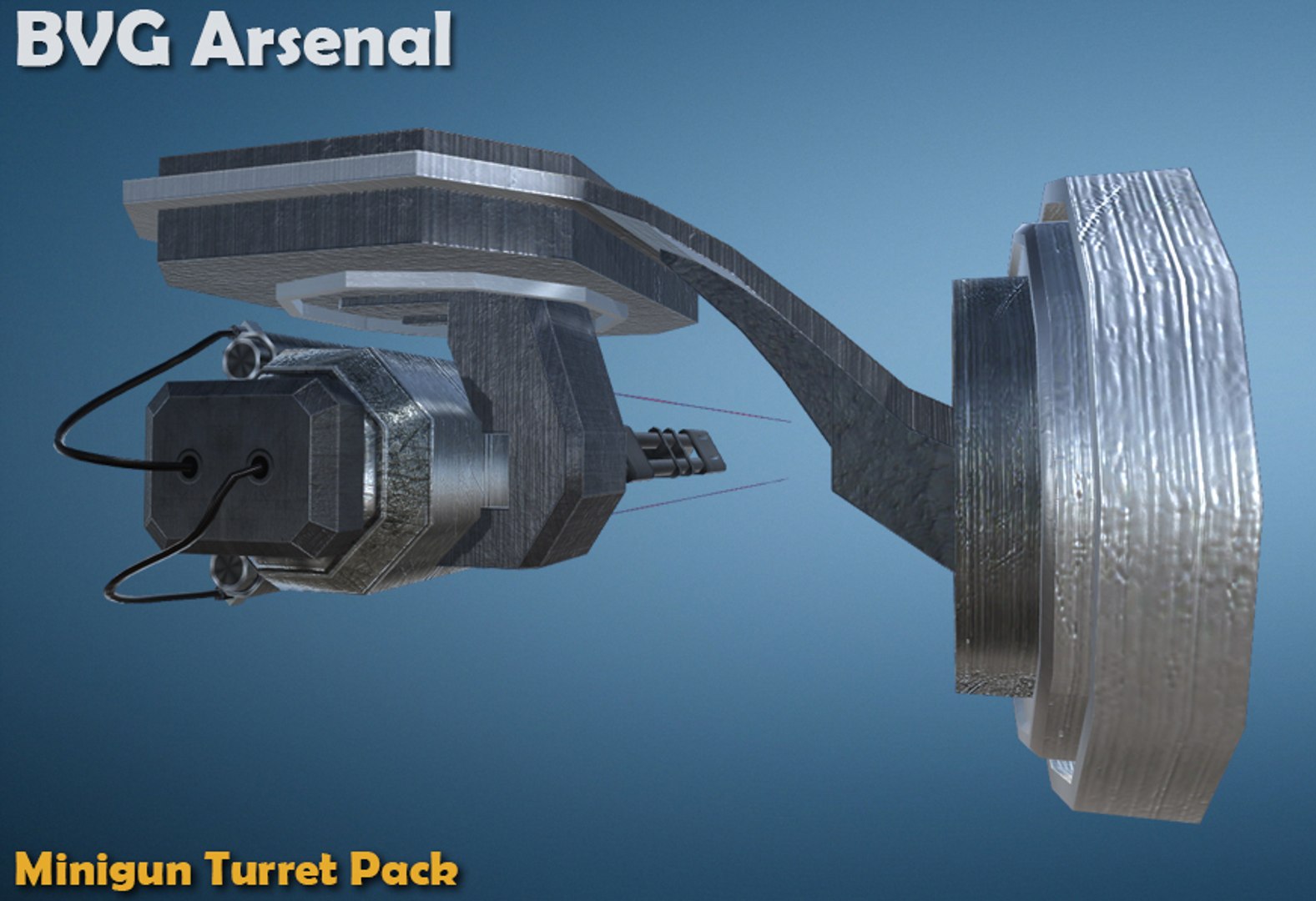 3d ma wall minigun turret