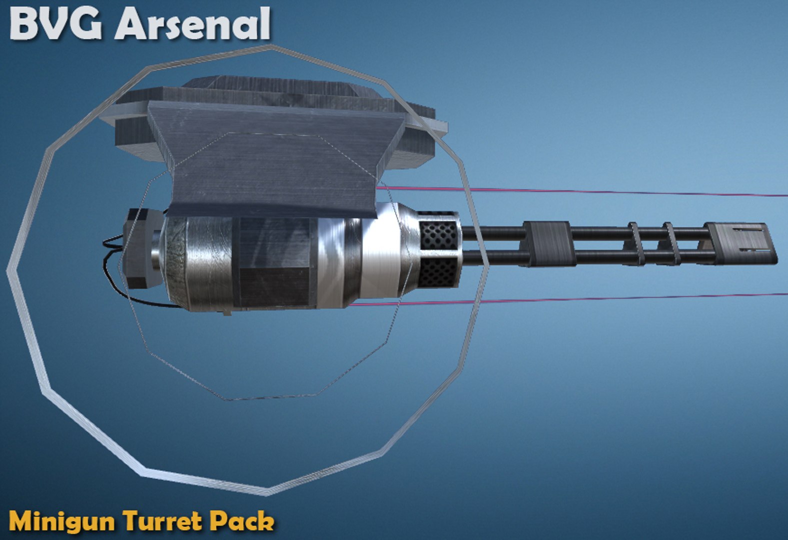 3d ma wall minigun turret
