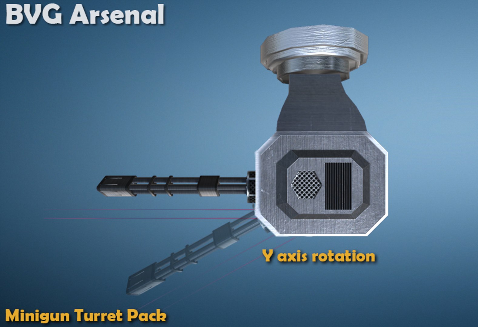 3d ma wall minigun turret