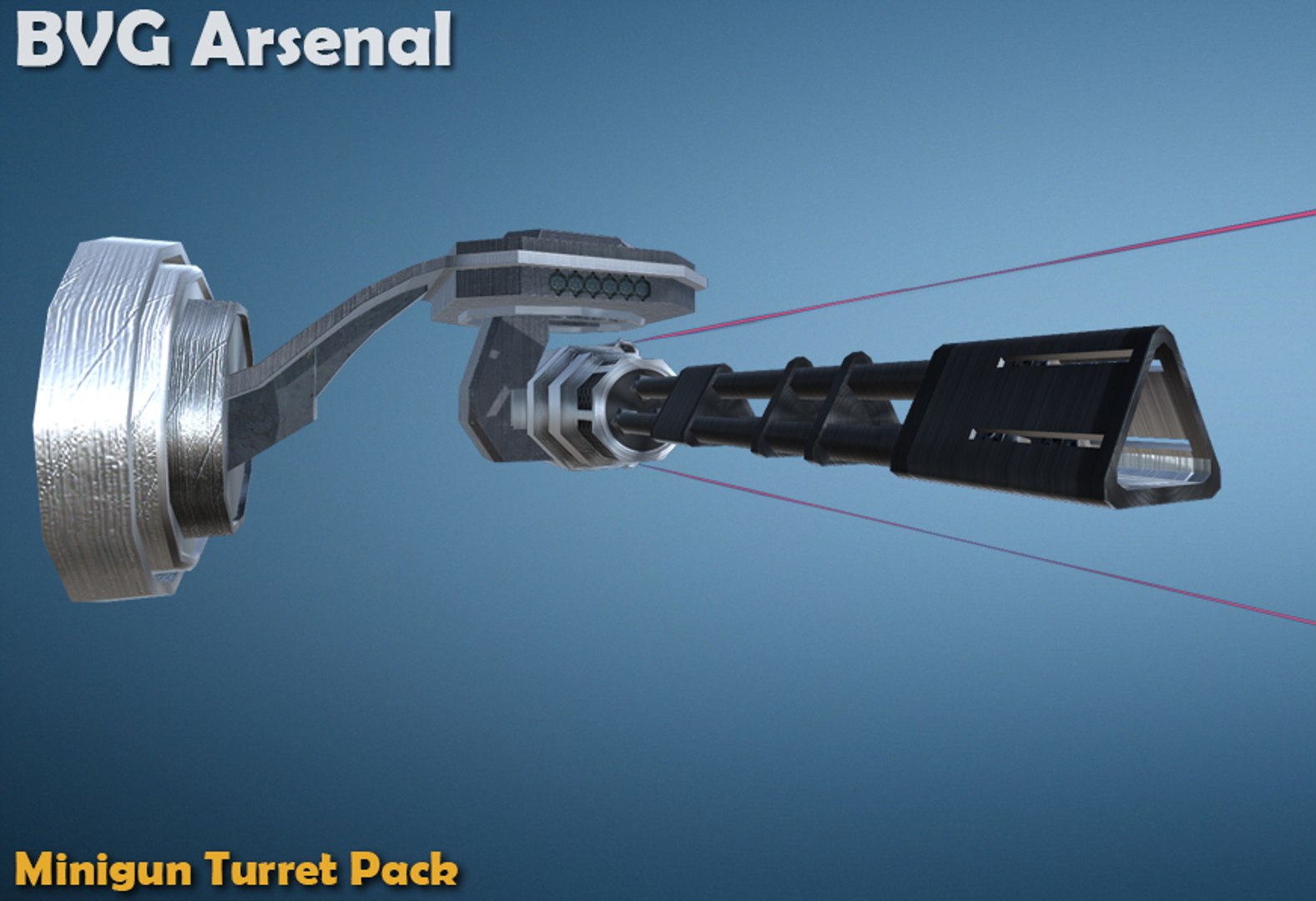 3d ma wall minigun turret