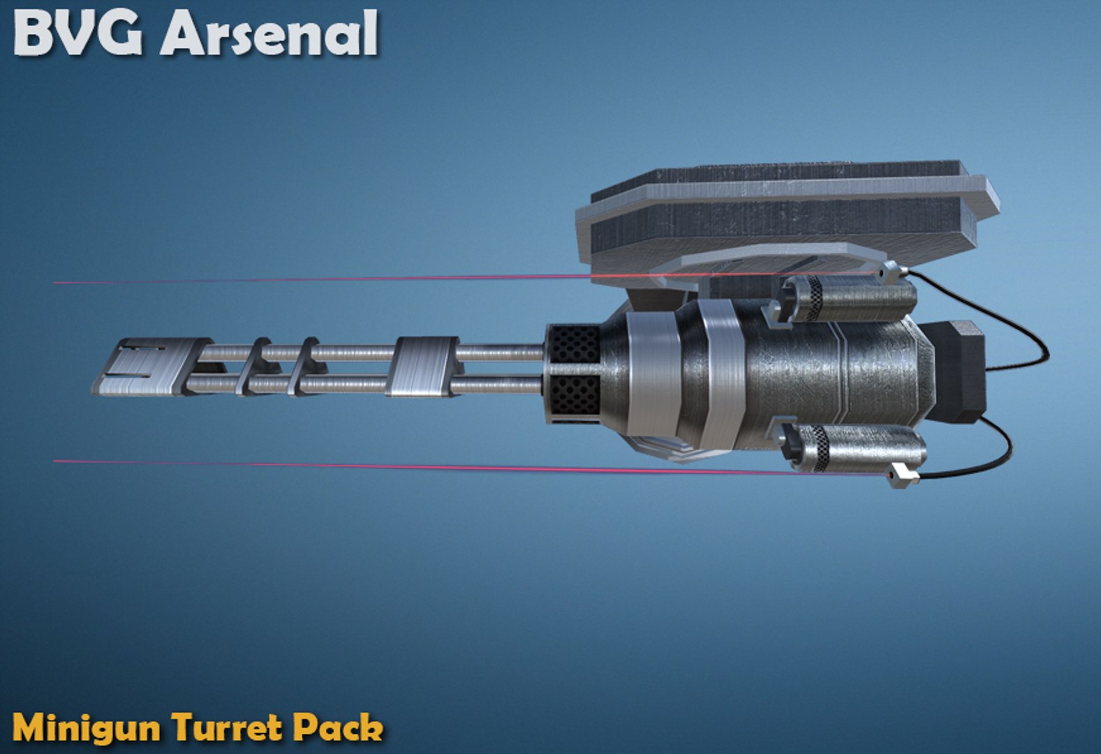 3d ma wall minigun turret