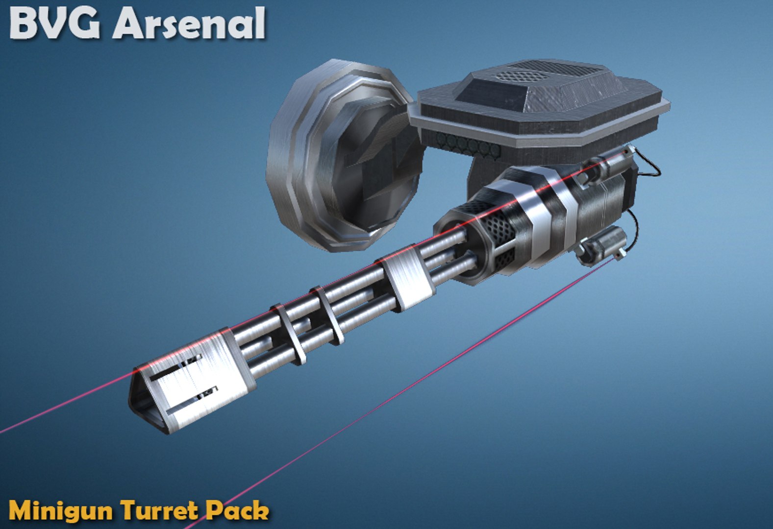 3d ma wall minigun turret