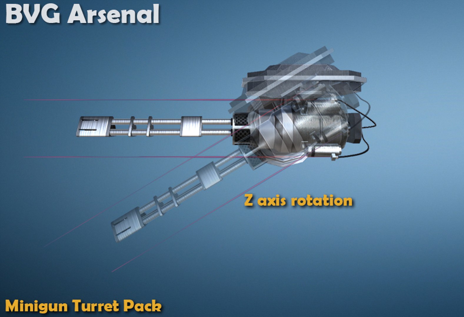 3d ma wall minigun turret