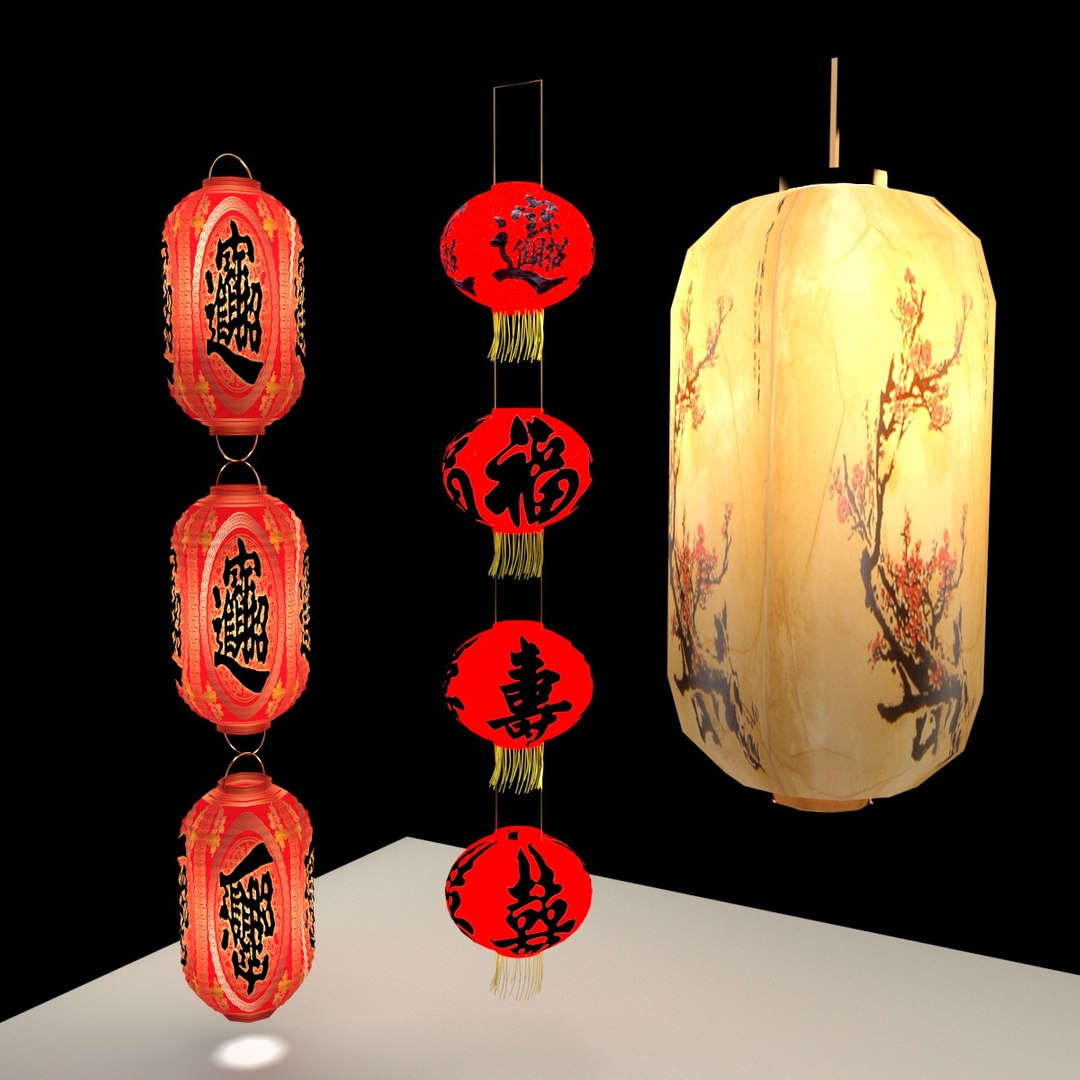 Chinese red lantern 3D model - TurboSquid 2010617