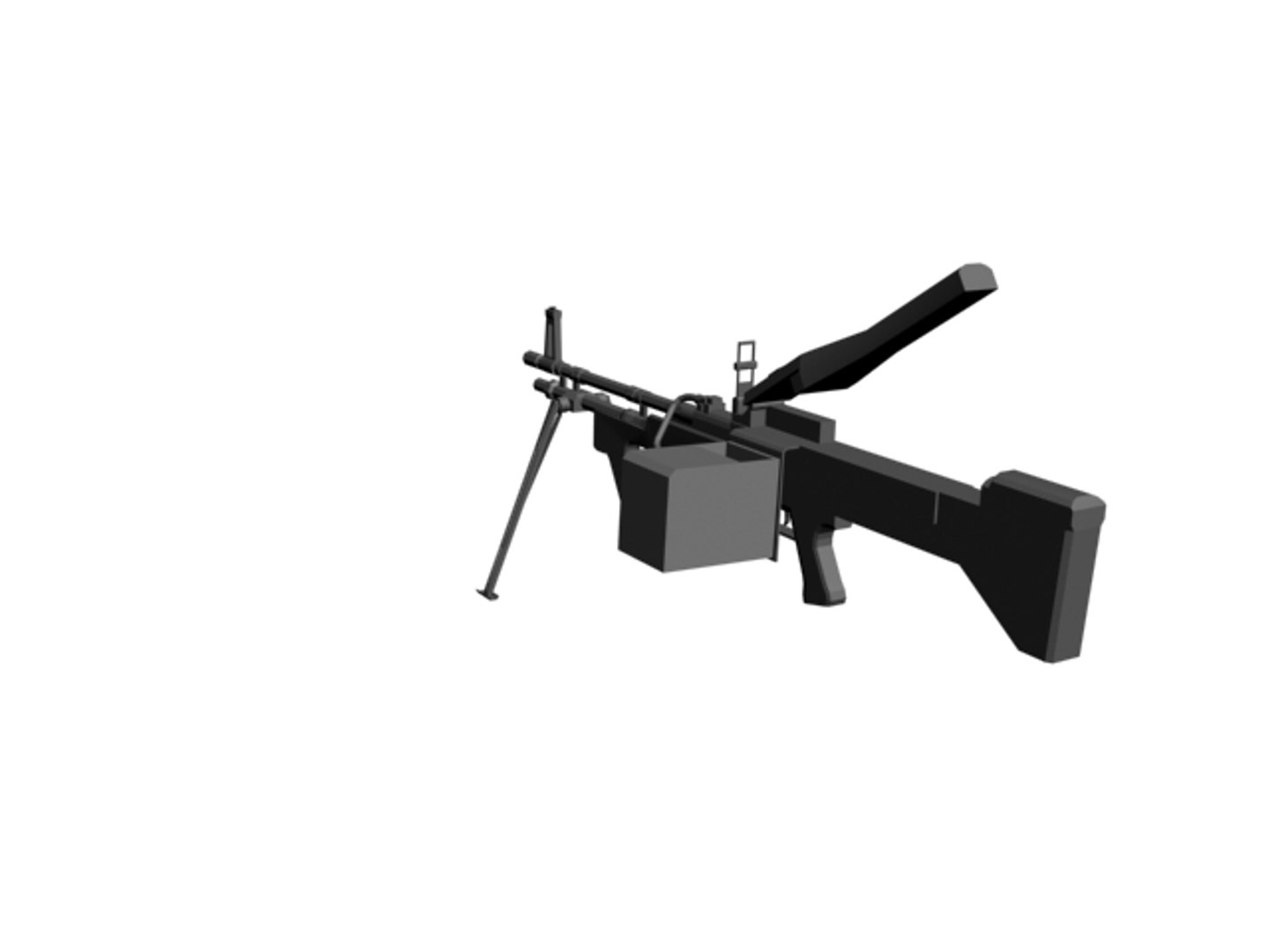 3ds Max M60e3 Machine Gun
