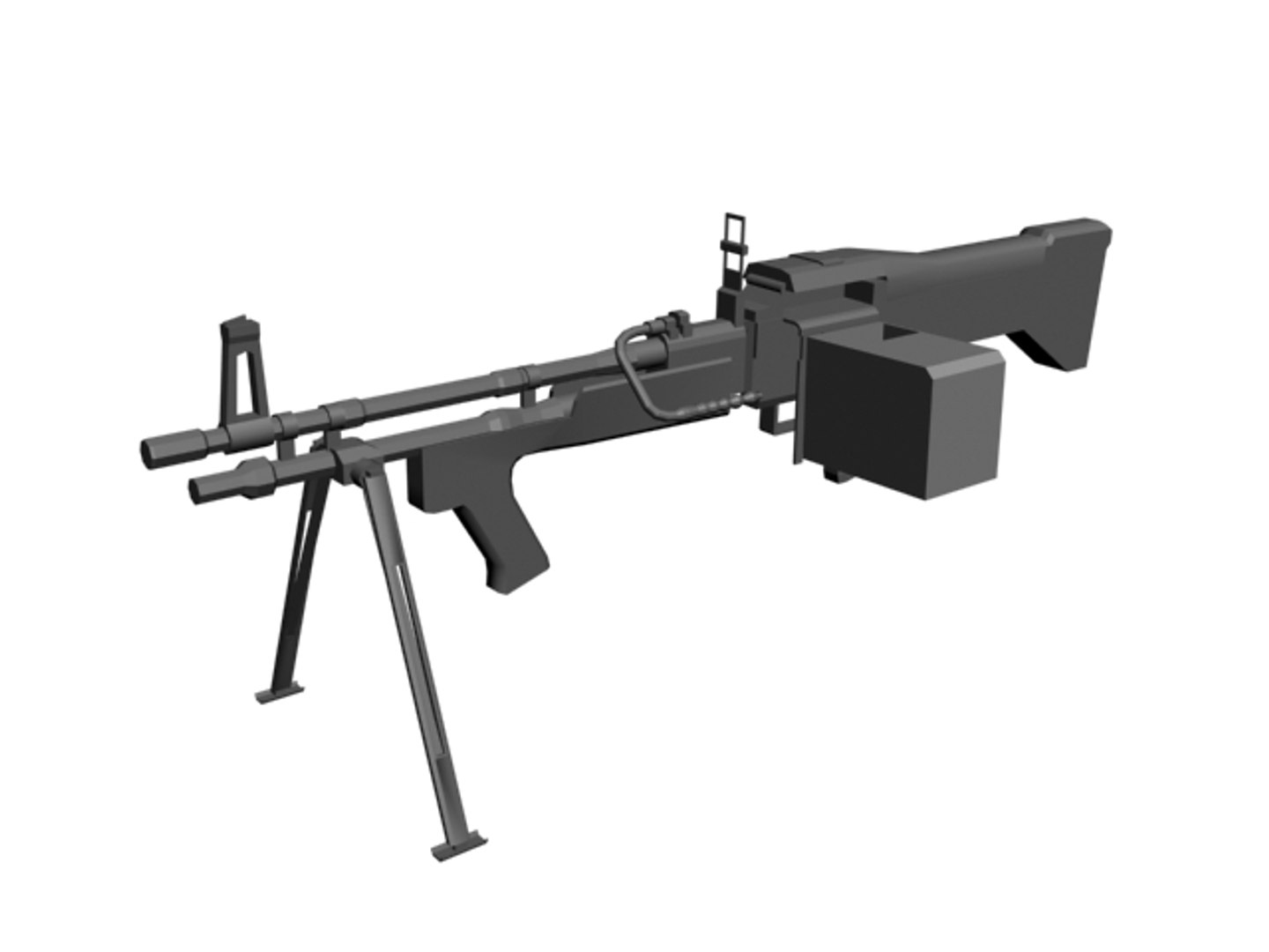 3ds Max M60e3 Machine Gun