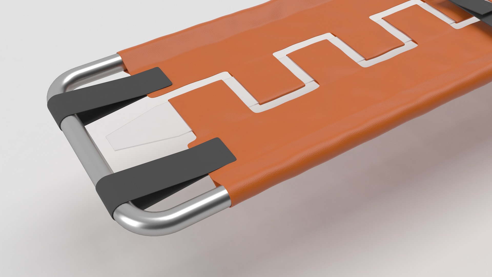 Ferno Model 12C Emergency Stretcher With Wheels Model - TurboSquid 1936207