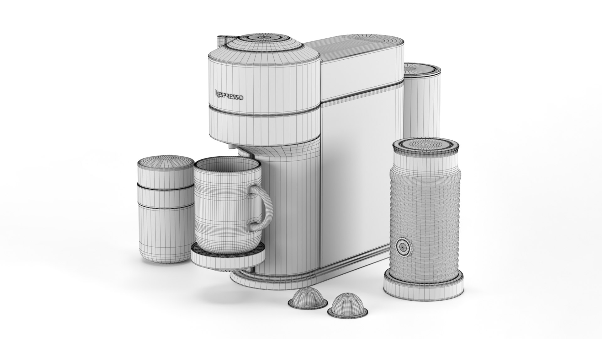 3D Coffee Machine Nespresso Vertuo Next GCV1 Model - TurboSquid 1835917