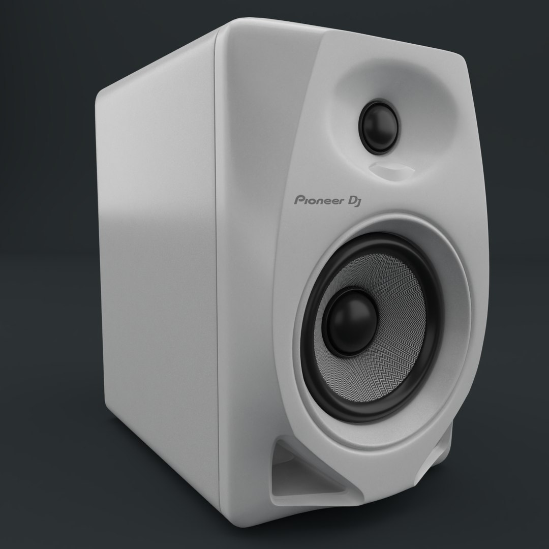 3D Pioneer Monitor Speakers DM-40D White - TurboSquid 1933411