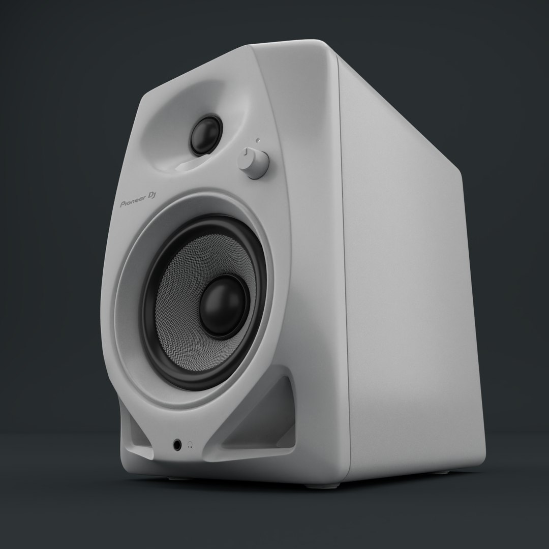 3D Pioneer Monitor Speakers DM-40D White - TurboSquid 1933411