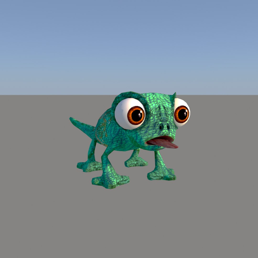 Lizard Cartoon Character 3D Model - TurboSquid 1230679