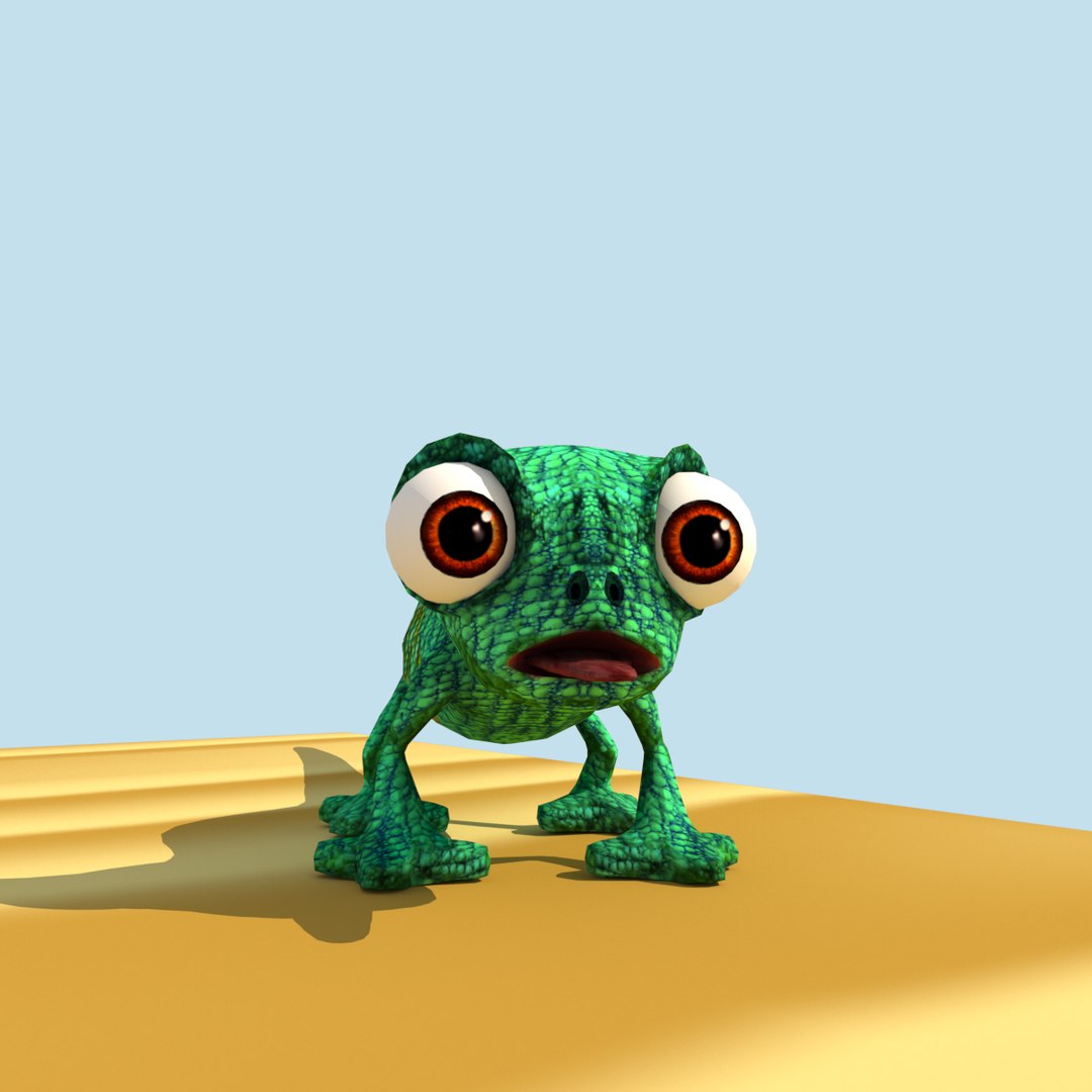 Lizard Cartoon Character 3D Model - TurboSquid 1230679