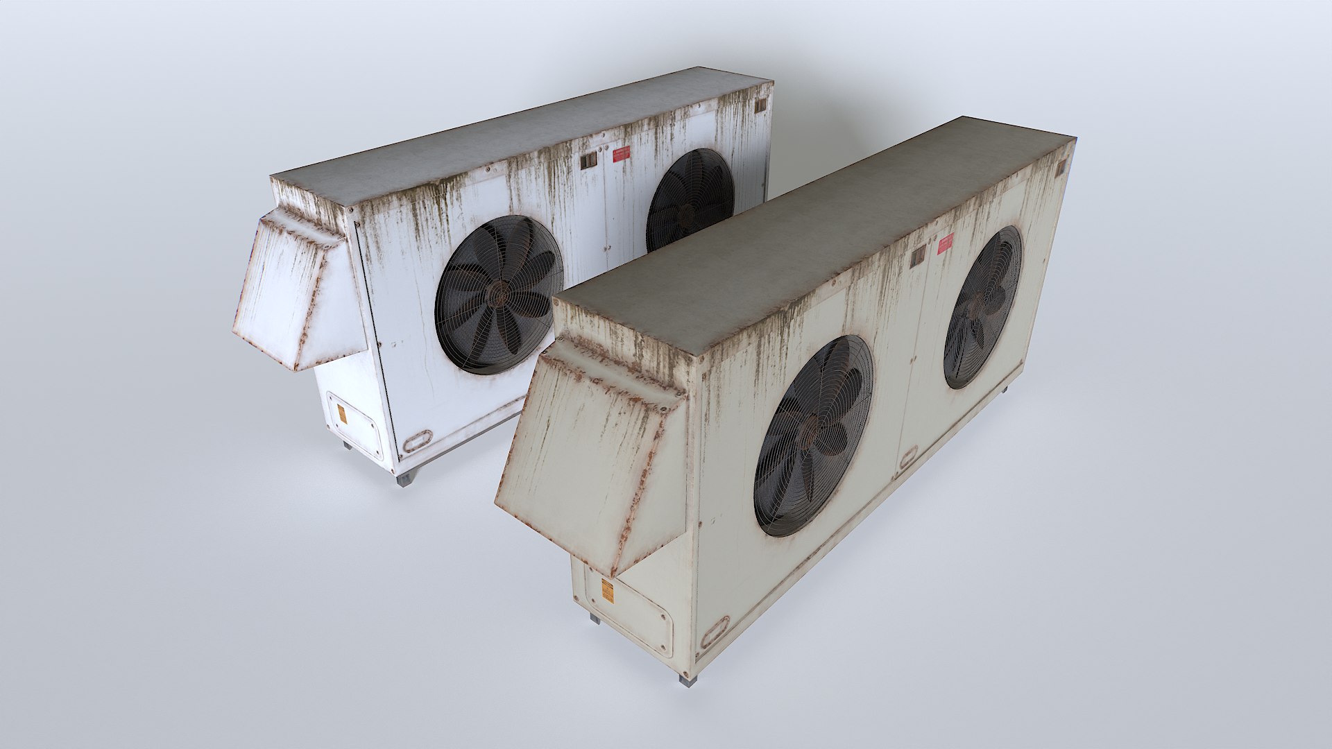 3D Model Rusty Rooftop AC Hvac Unit 4 - TurboSquid 2343459