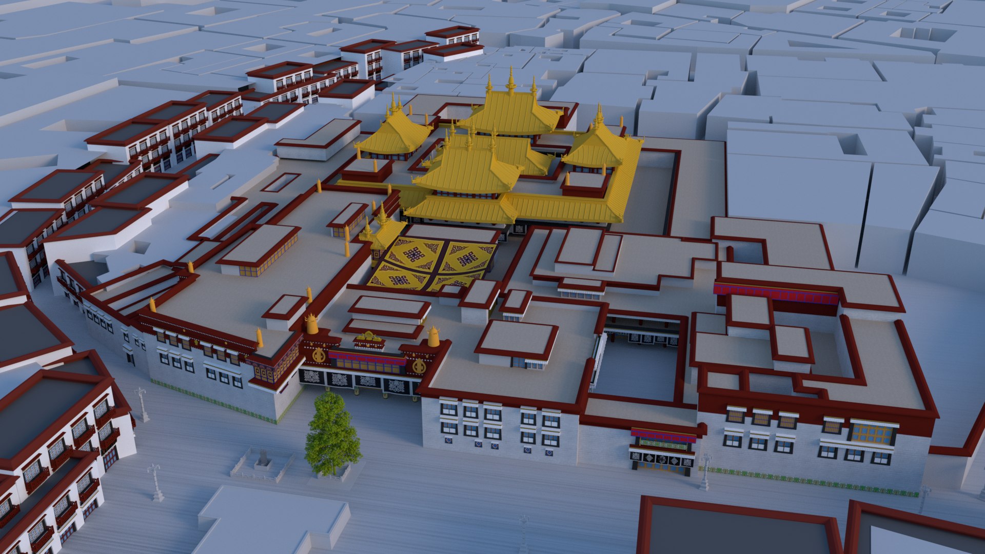 3D Model The Jokhang - TurboSquid 2325875