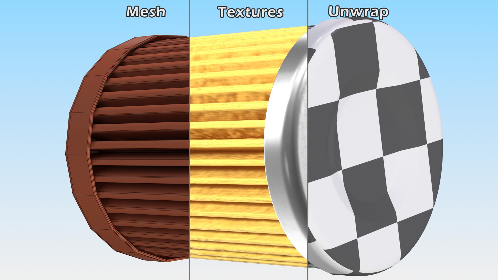 3D Fuel Filter Paper Element - TurboSquid 1766417