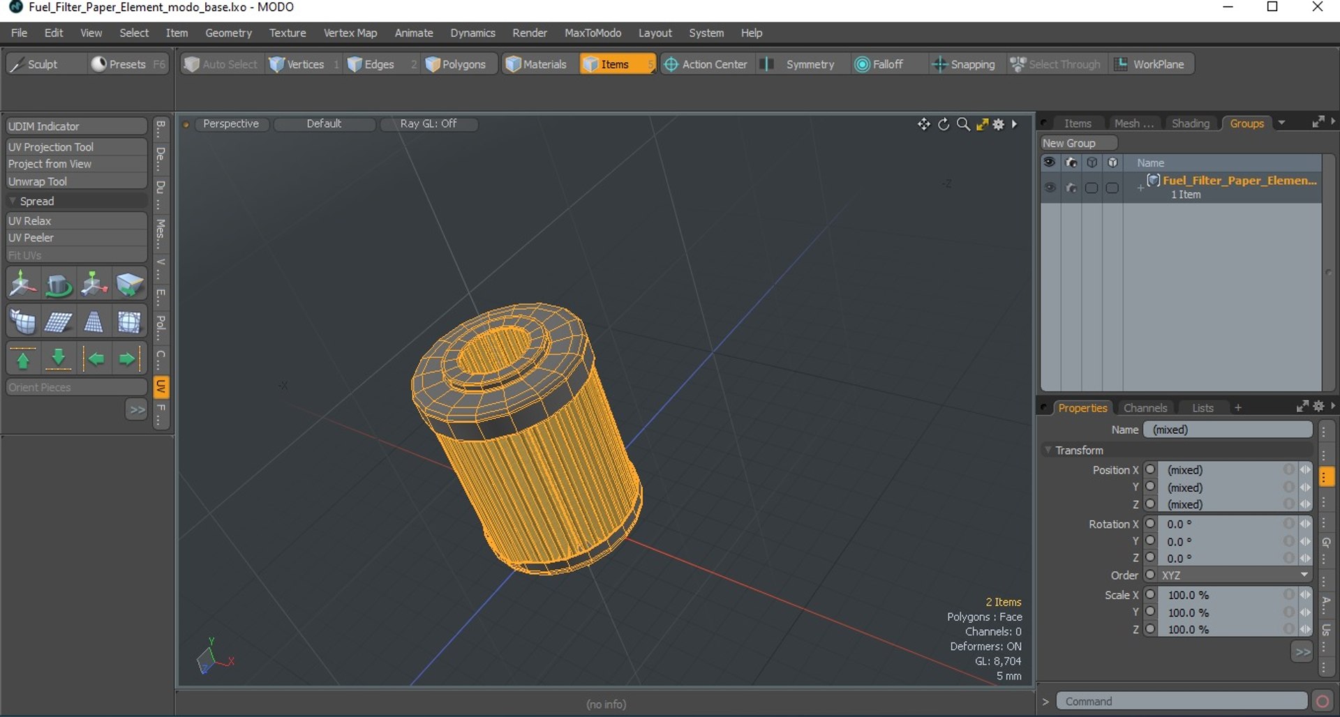 3D Fuel Filter Paper Element - TurboSquid 1766417