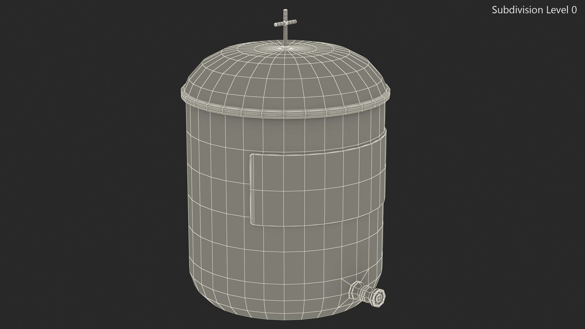 Holy Water Tank With Decorative Plaque 3D Model - TurboSquid 1874685