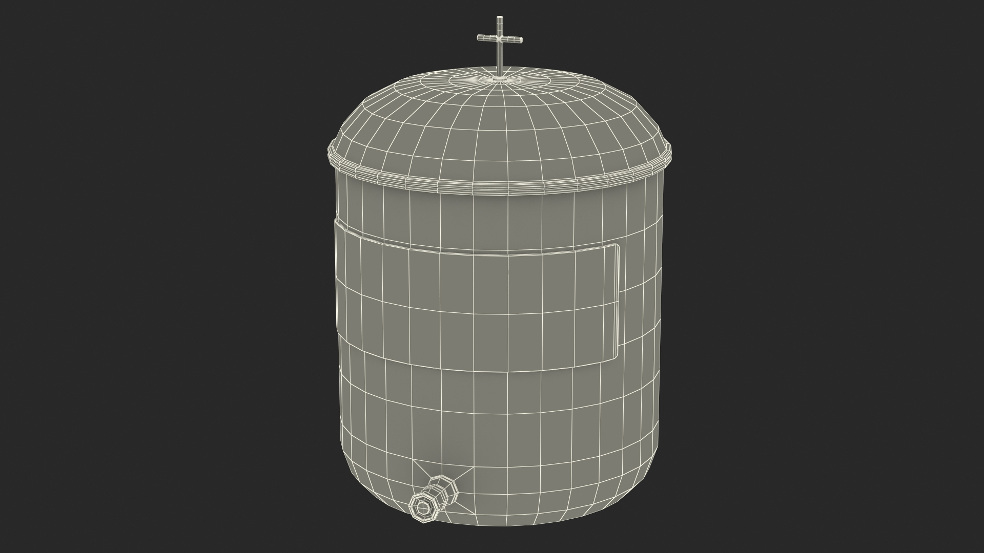 Holy Water Tank With Decorative Plaque 3D Model - TurboSquid 1874685