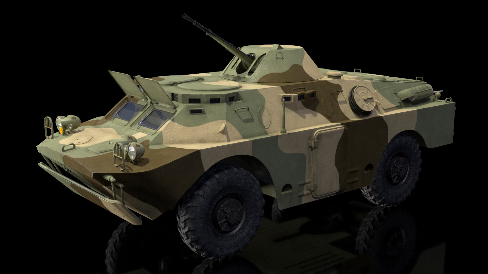 BRDM 2 Amphibious Vehicle 3D - TurboSquid 2037622