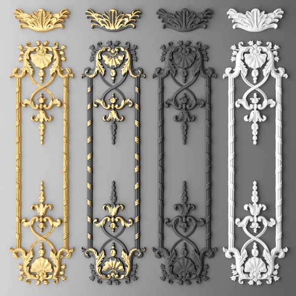 baroque frame 3d max