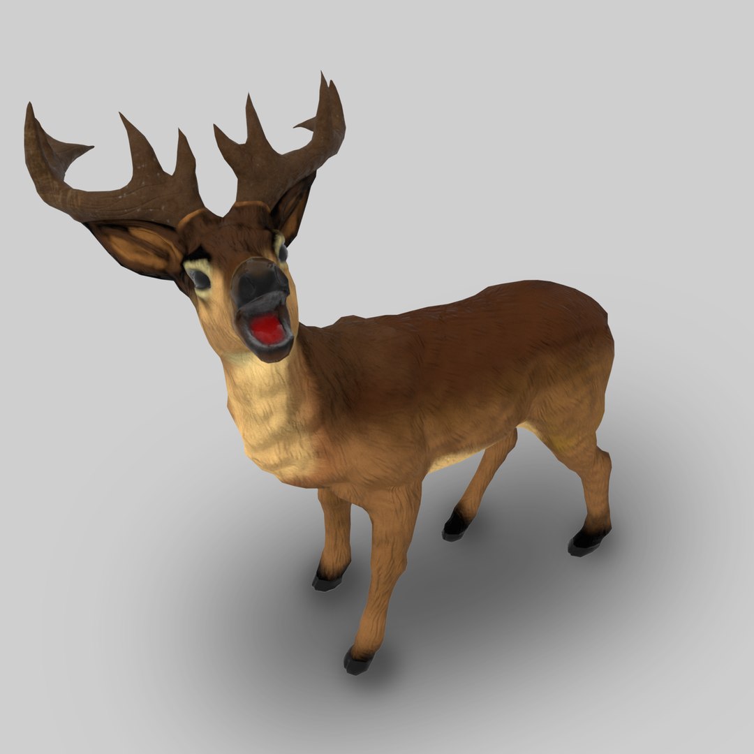 deer animal mammal 3d model