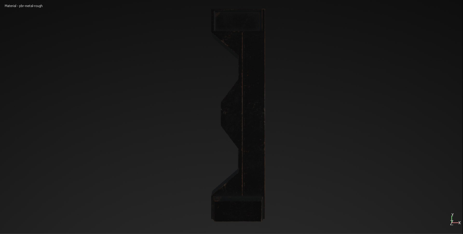 3d model worn support beam