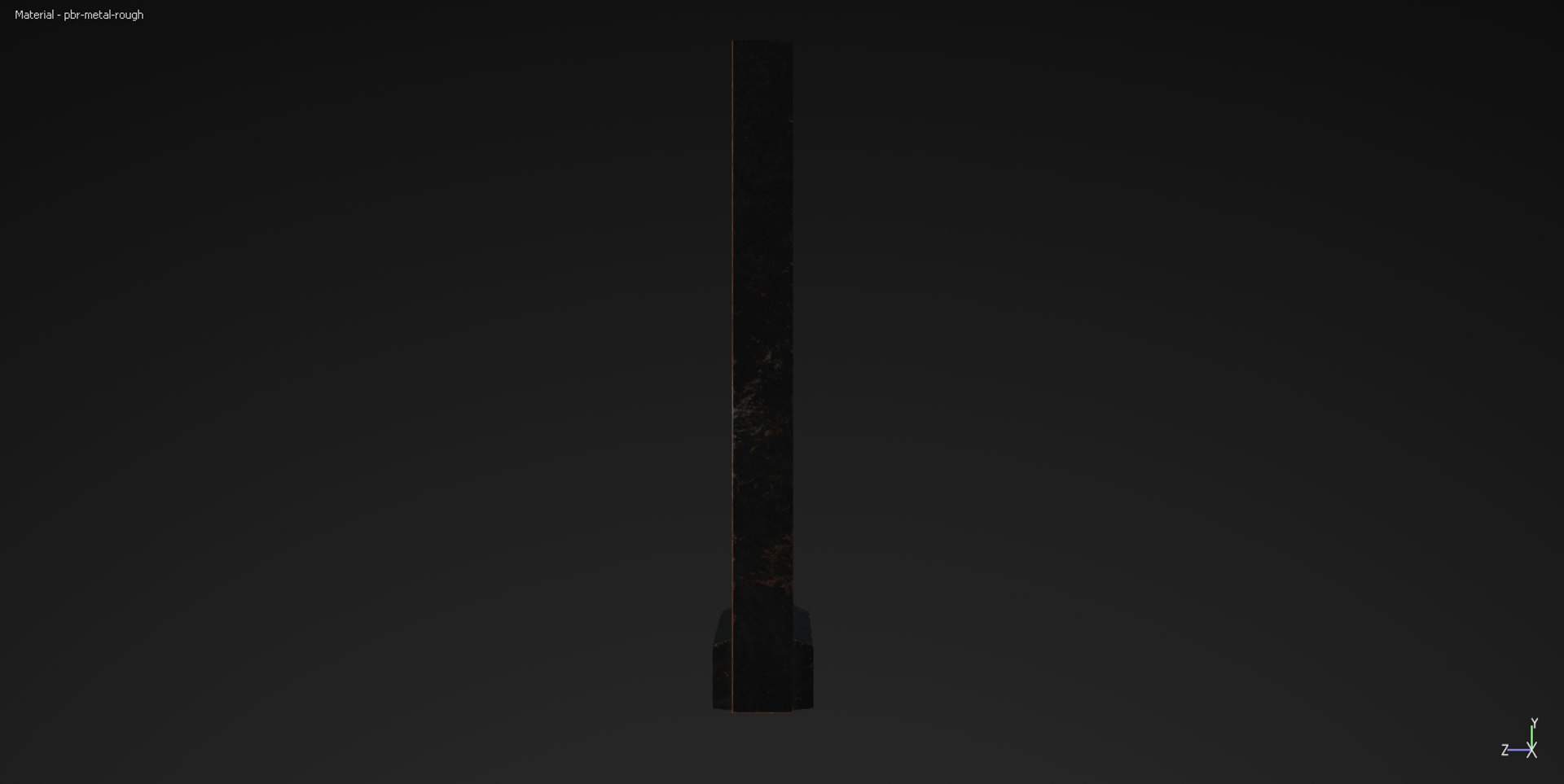 3d model worn support beam