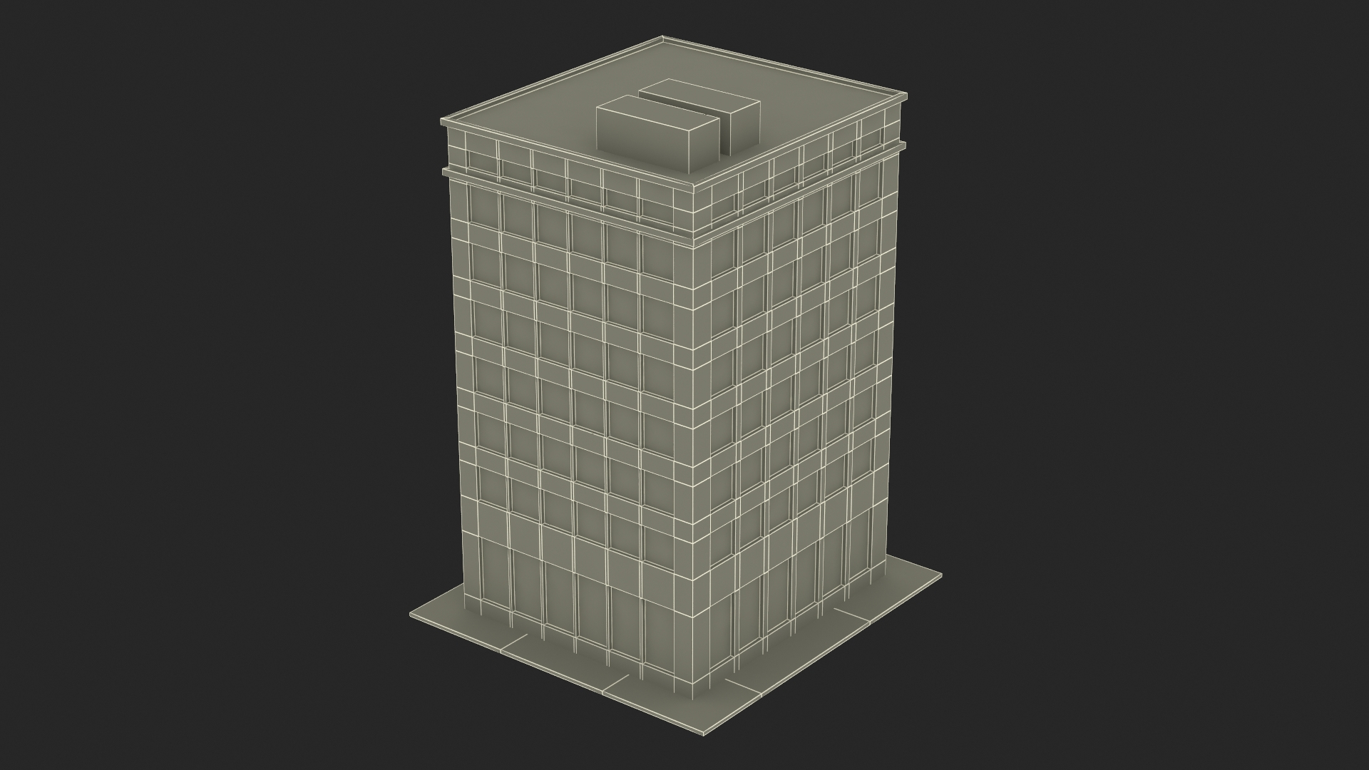 Low Poly Apartment Building Brown 3D - TurboSquid 2417954