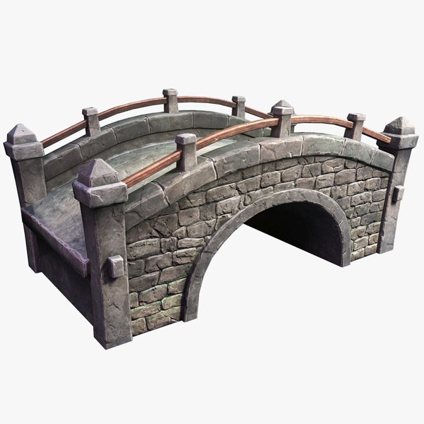 modelo 3d Puente de piedra estilizado - TurboSquid 1877497