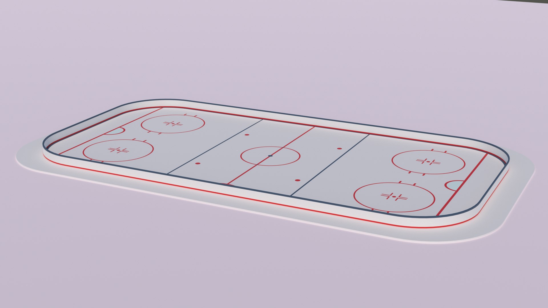 Cartoon Ice Hockey Rink Model - TurboSquid 1835001