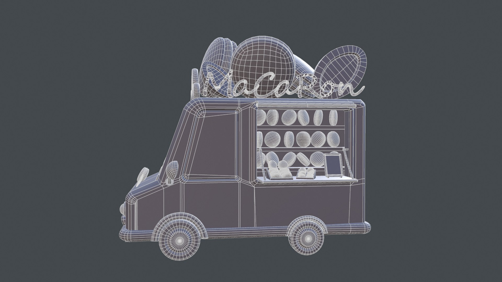 3D Asset - Cartoons - Food Car - Macaron Model - TurboSquid 2150897