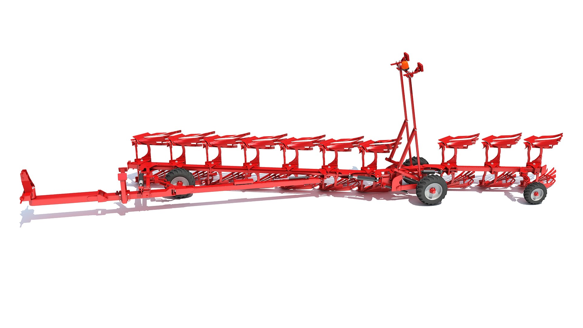 3D Model Semi Mounted Farm Plough - TurboSquid 2144678