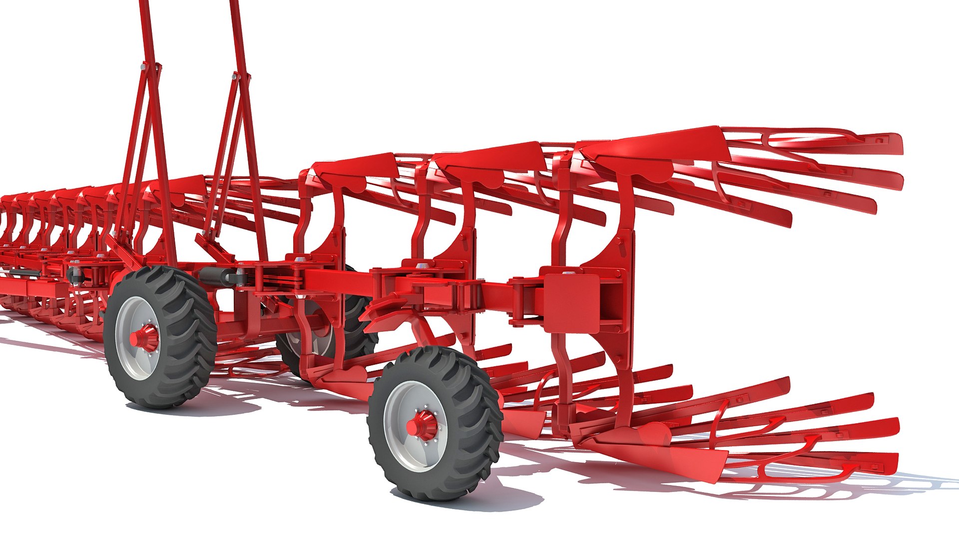3D Model Semi Mounted Farm Plough - TurboSquid 2144678