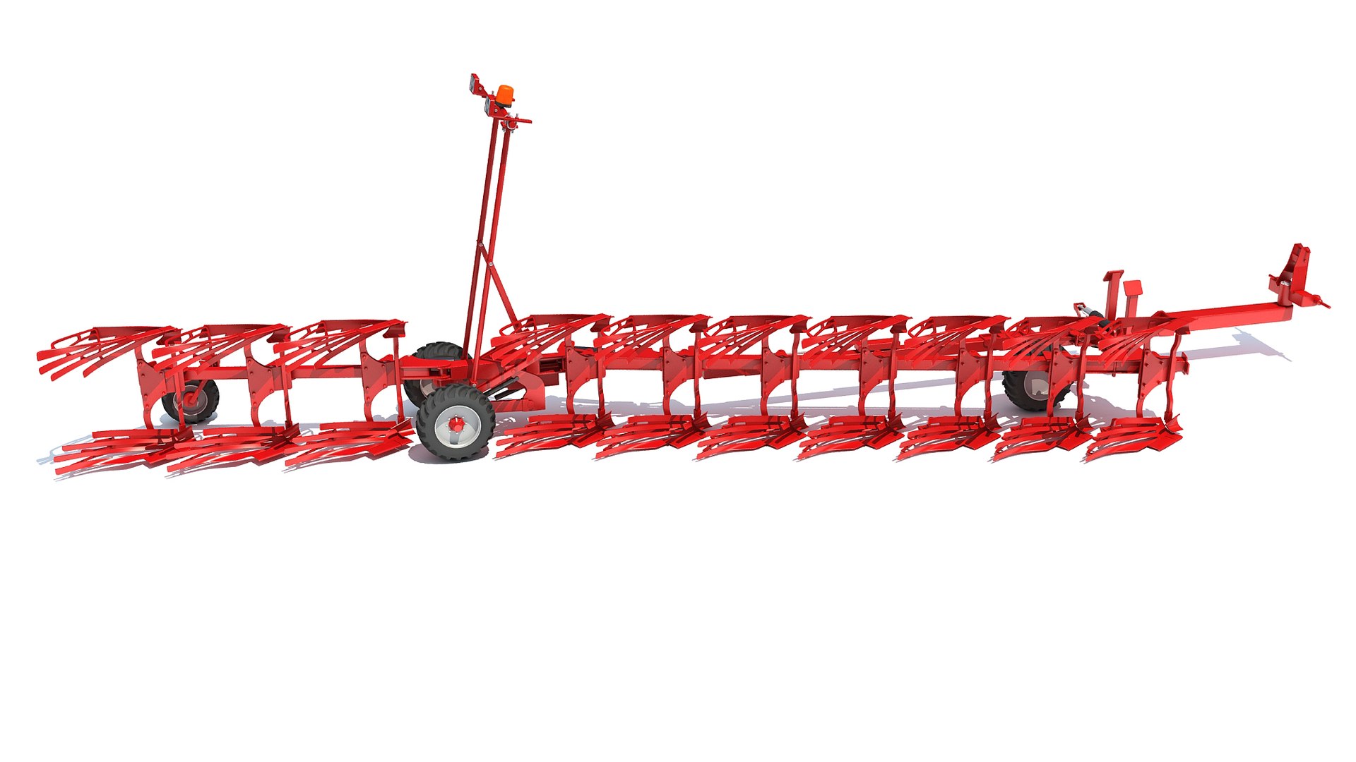 3D Model Semi Mounted Farm Plough - TurboSquid 2144678
